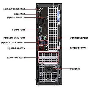 Dell OptiPlex 5050 Small Form Factor Desktop, Intel Core i5-6500, 16GB DDR4 RAM, 512GB SSD, Windows 10 Pro Black (Renewed)