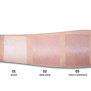 Liquid Highlighter Makeup Face Glow Shimmer and Shine Illuminator 3pcs and Full Coverage Concealer 3pcs for Dark Spots Eye Circles Waterproof Smooth Matte Flawless Finish Cosmetics