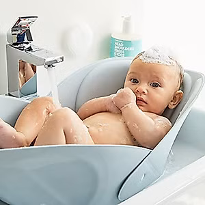 Frida Baby Soft Sink Baby Bath|Easy to Clean Baby Bathtub + Bath Cushion That Supports Baby's Head