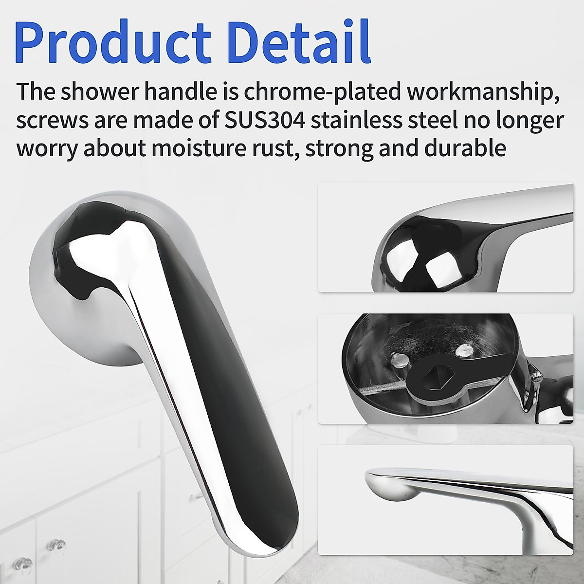 H79 Single Metal Lever Handle - Compatible with Delta 1300/1400 Series H79 Handle Replacement Part, Faucet Handle fit for Delta Tub - Chrome Bathroom Accessories