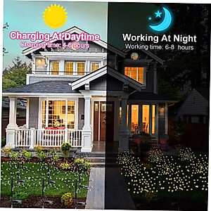 Housoutil Solar Outdoor LED Star Tree Branch Lantern Waterproof for Garden Patio Yard Decorative