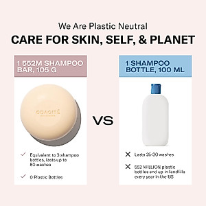 ODACITE Odacité Shampoo Bar for Hair Care - Argan & Coconut 552M Natural Soap Bar - Cleansing Shampoo to Hydrate & Moisturize Skin 3.7Oz