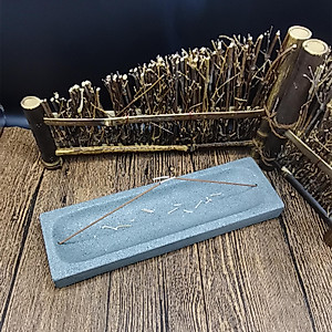 Cement Incense Stove Large ash Catcher Double Incense Stick Incense Plate Modern Minimalist Concrete Imitation Stone Rectangular Candlestick Incense Seat Handmade Home Decoration