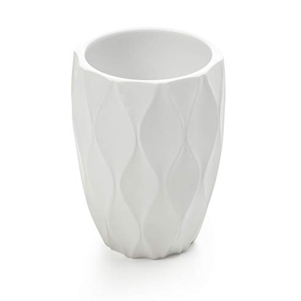 Roselli Trading Company Wave Bath Accessory Set, White