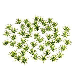 Yetaha 50pcs Green Shrubs Bush Model, Aritificial Plants, Railway Wargame Park Diorama Scenery HO 3.5cm, Architecture Model Railroad Scenery