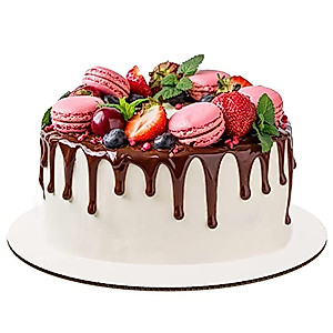 White Cake Boards Round | 25 Pack – 10 Inch | Cardboard Cake Rounds Circles | Disposable Cake Platter Board Base Tray | Cake Decorating Supplies | Cake Plate Accessories