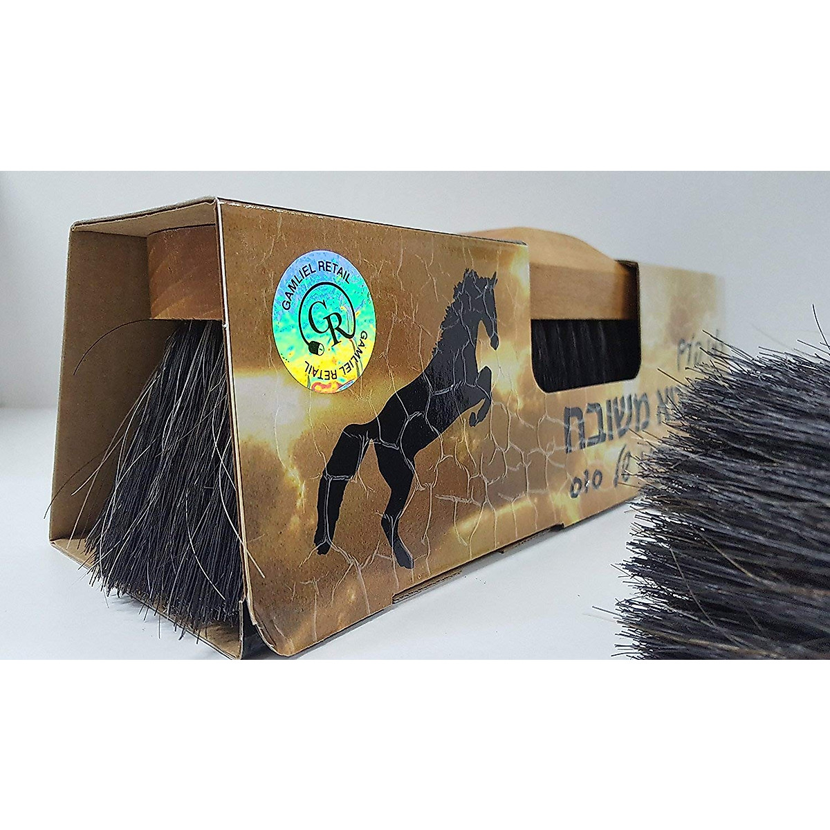 GAMLIEL RETAIL© Broom Head, Made Pure Horse Hair Floor Brush Sweeper 11.80" x 3.15" x 3.15" inch, Natural Wooden Base Superior Horsehair Broom Like an Old time