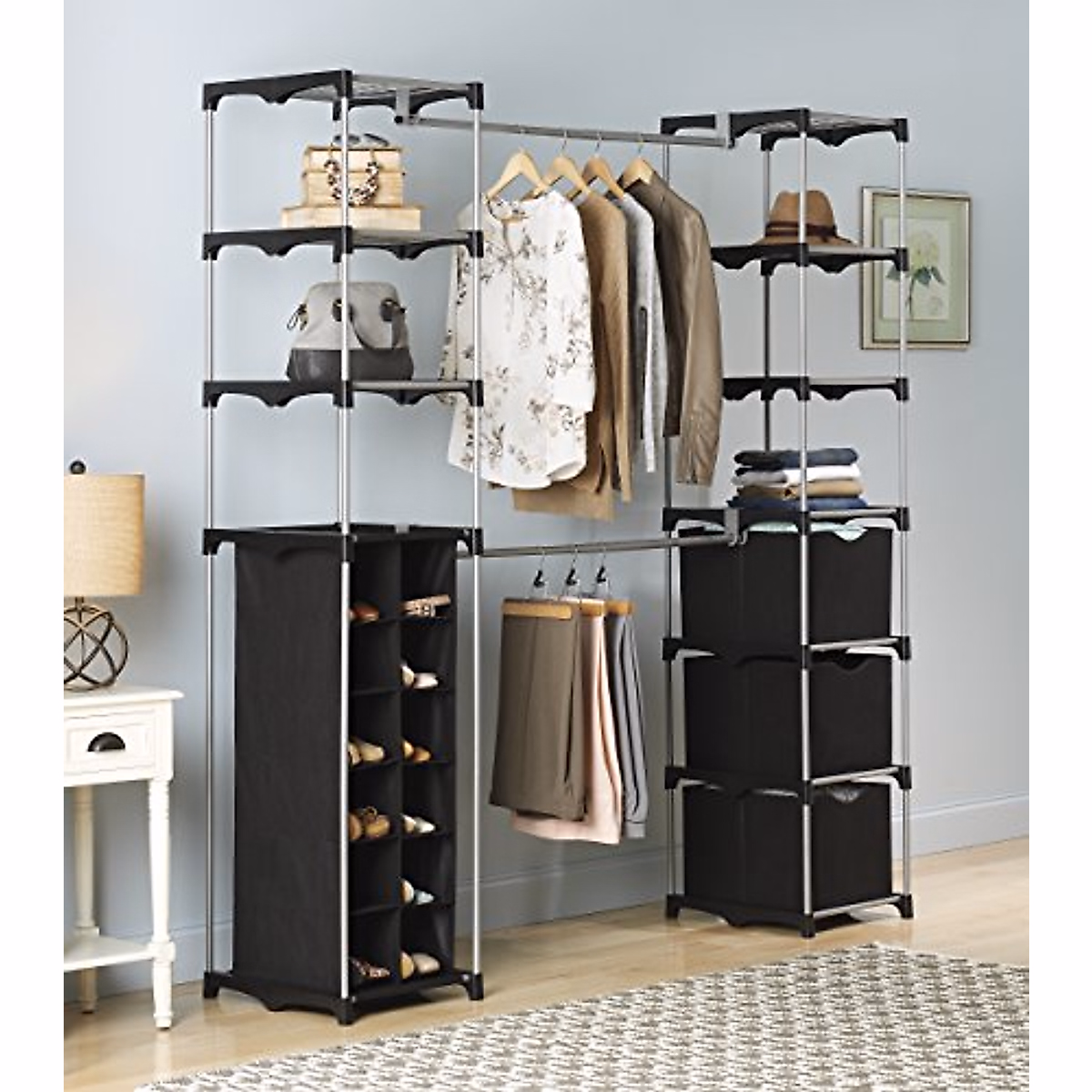 Whitmor Deluxe Double Rod Adjustable Closet Organization System