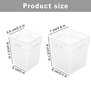Klyuqoz Fridge Door Organizer, Refrigerator Organizer Pack of 4, Plastic Mini Fridge Accessories for Fridge Counter Desktop Cabinet Kitchen Organization Storage, 2 Large and 2 Small