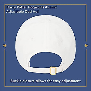 Harry Potter Hogwarts Alumni Adjustable Dad Hat, White, One Size