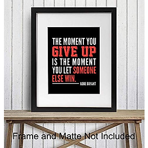 Inspirational Quote - Unique Gift for LA Lakers Fan, Boys, Men, Teens - Motivational Wall Decor, Art Decorations for Office, Bedroom, Living Room - 8x10 UNFRAMED Basketball Poster Print