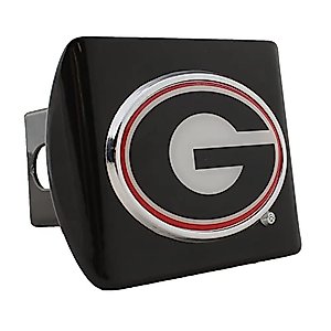 Georgia UGA Bulldogs Domed Black Metal Hitch Cover