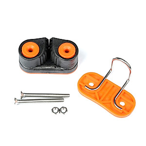 Mxeol Kayak Rope Cleat for Sailboat Hardware Hunting Climbing Sticks Cam Cleats Fast Entry Maximum for Line Sizes 5/8 Inch (W/Leading Ring)