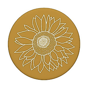 Sunflower Flower Floral Botanical Nature Mustard Yellow PopSockets PopGrip: Swappable Grip for Phones & Tablets