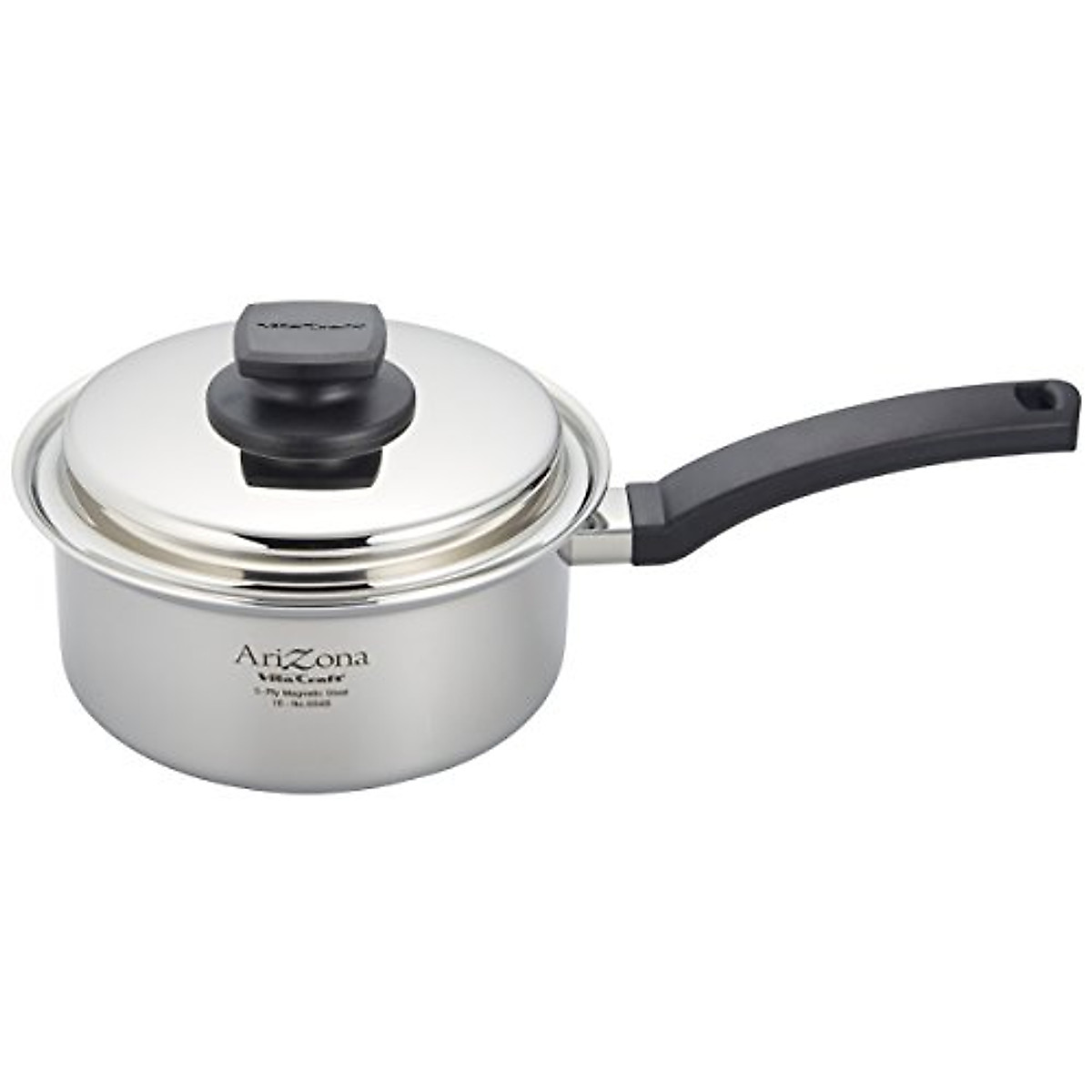 Vitacraft 8545 Arizona Single Handle Pot, 6.7 inches (17 cm), Recipes Included, Silver