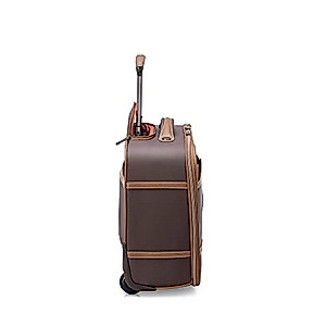 DELSEY PARIS Chatelet 2.0 Softside Luggage Under-Seater with 2 Wheels, Chocolate Brown, Carry on 16 Inch