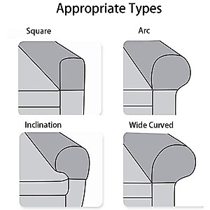 LINGXIYA Set of 2 Sofa Armrest Cover, Soft Stretch Arm Cover for Recliners Sofas Chairs,Couch Furniture Armrest Protector Covers