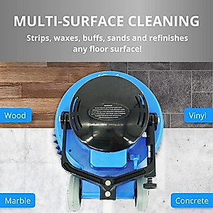 Prolux Core Heavy Duty Single Pad Commercial Polisher, Floor Buffer Machine, Scrubber, 15 Inch Commercial Duty w/ Hard Brush Only
