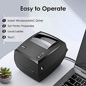 iDPRT Thermal Label Printer Desktop Label Printer for Shipping Packages, 6 IPS Label Maker Work with Windows & MAC, Compatible with USPS, Amazon, Ebay, etc.