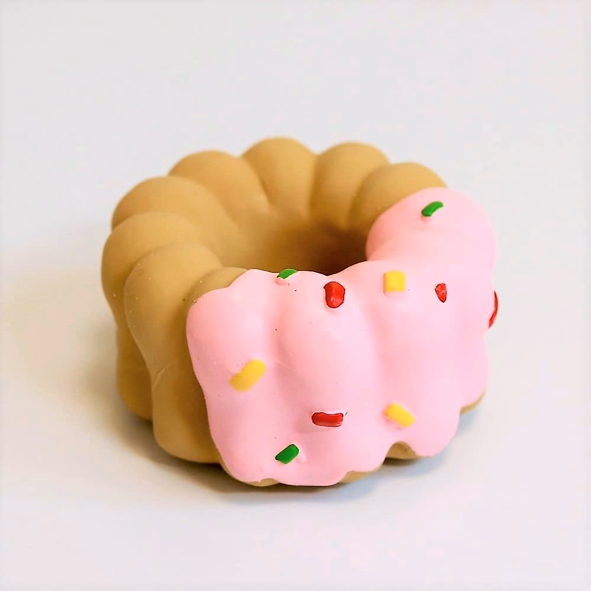 GOSUNY TOYS Latex Dog Toys (2-Pack), Cute Donut Dog Toy, Soft Latex Rubber Dog Toys, Squeaky Dog Toys for Small Dogs