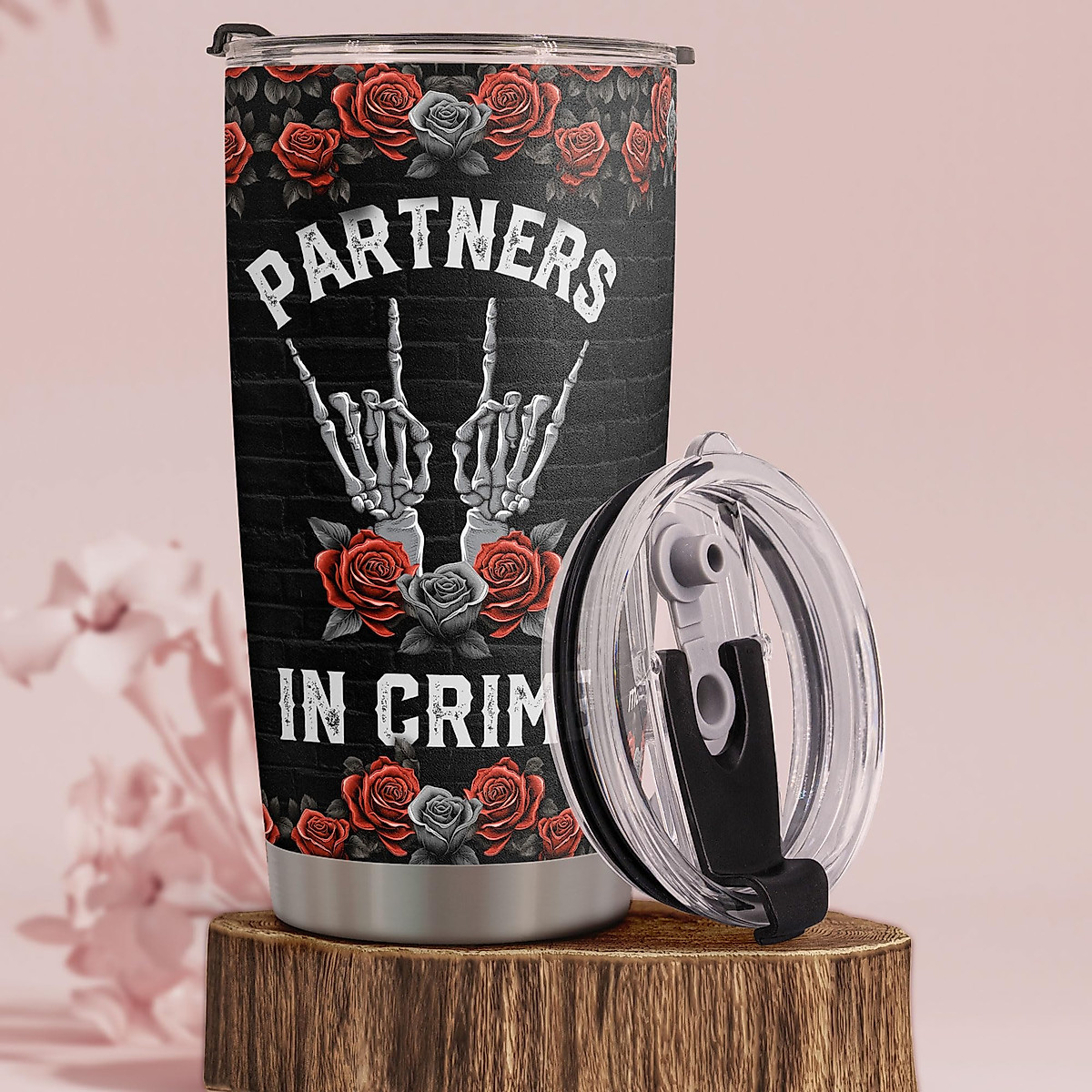 Macorner Best Friend Birthday Gifts Partner in Crime - Tumbler 20oz - Friendship Gifts for Women Friend, Men, Work Bestie, Soul Sister, BFF, Coworker - Funny Christmas Gift for Female Friend, Bestie