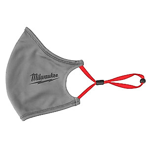 3 PACK Milwaukee 2-Layer Performance Face Mask —One Size (Grey)