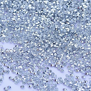 Zhbrchz 12000pcs 3mm Tiny Silver Tone Table Scatter Confetti Crystals Acrylic Diamonds Rhinestones for Table Decorations Party Wedding Decorations Bridal Shower Decorations Vase Beads