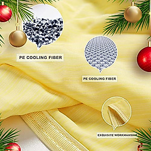 LUXEAR Arc-Chill Cooling Blankets for Sleeping Lightweight Summer Blanket for Hot Flashes - Queen Size Natural Bamboo Breathable Hot Sleeper Cold Sleep Throw for Night Sweats