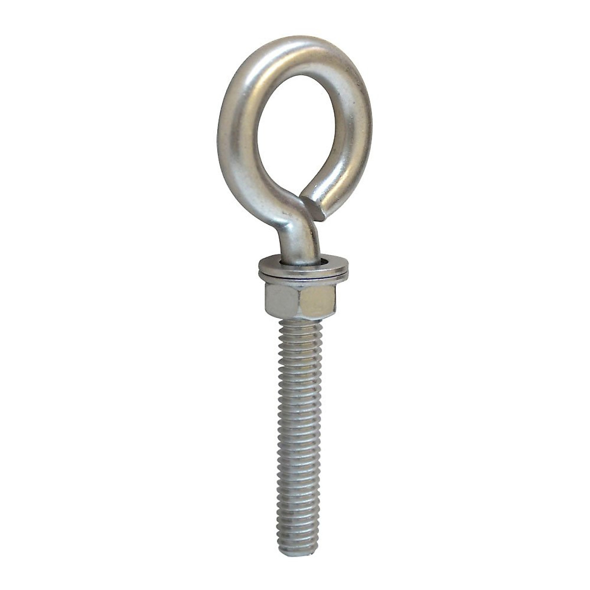 10 Pieces Fully Threaded 5/16 Inch x 2 Inch Stainless Steel Marine Turned Eye Bolt Nut and Washers