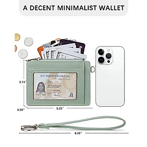 BOSTANTEN Small Wallet For Women RFID Leather Credit Card Holder Slim Wristlet Keychain Wallet With Zipper Pocket