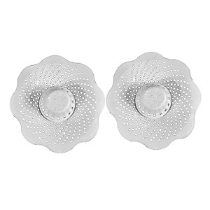 3pcs White Black Sink Strainer Drain Sink Cover Bathroom Bathtub Stopper Faucet Filter Drain Cover Laundry Sink Strainer Sliding Tray for Coffee Maker Toilet Vegetable Leaves