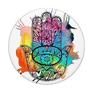 Hamsa Hand watercolor illustration PopSockets PopGrip: Swappable Grip for Phones & Tablets