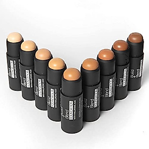 Palladio BUILD & BLEND Foundation Stick, Medium Coverage Buildable Contour Stick for Face, Ultra Blendable Creamy Formula for a Natural Shine Free Finish, Professional Makeup for Perfect Look, 0.25 Ounce (Natural Beige)