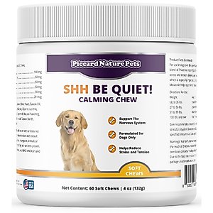 PiccardNaturePets Shh Be Quiet Calming Aid Dog Supplement 60 Soft Chews