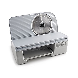 Chef'sChoice 609A Electric Meat Slicer with Stainless Steel Blade Features Slice Thickness Control and Tilted Food Carriage Easy Clean, 7-Inch, Silver