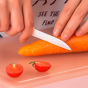 ANTAOCI Household and Outdoor Chef's Knives, 3 Piece 3-inch Ceramic Knife Sets with Protective Sleeves, Vegetarian Knives and Paring Knives