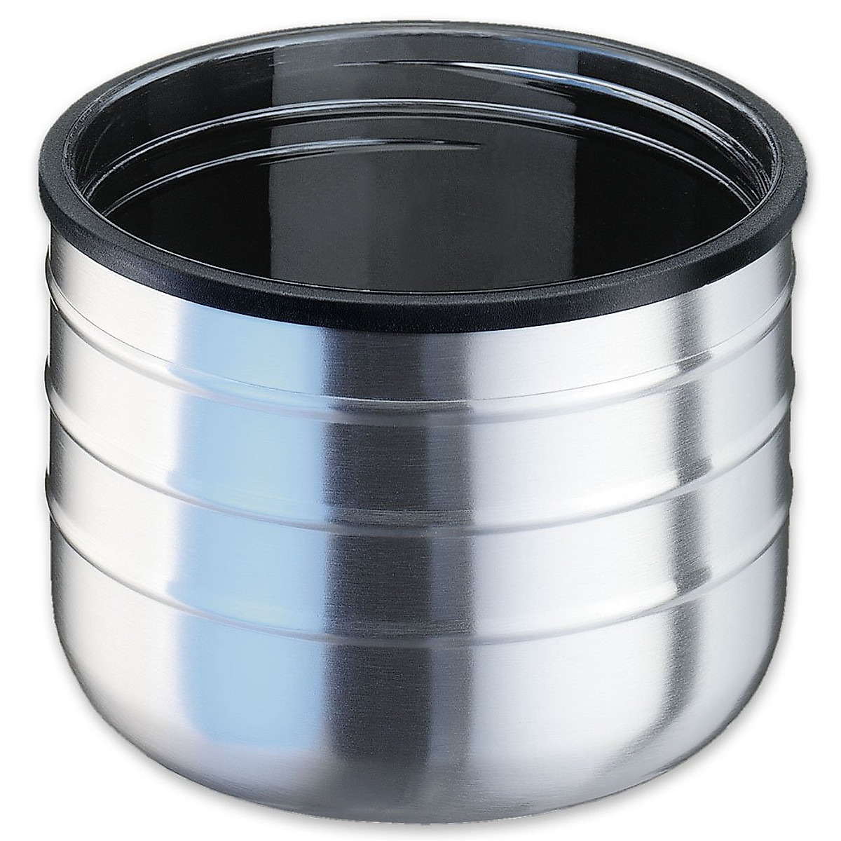 Isosteel Duo VA-9562DQ Vacuum-Insulated Thermos Flask with Quickstop Single-Hand Pouring System and 2 Screw-Off Drinking Cups 1.0 L 18/8 Stainless Steel