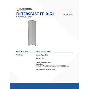 Filters Fast DE Filter Cleaner Full Set Compatible with Compatible Universal Pro 60, Compatible with Filbur FC-9550