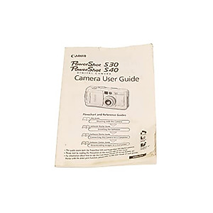 POWERSHOT S30/S40 Digital Camera Original User Guide/Instruction Manual
