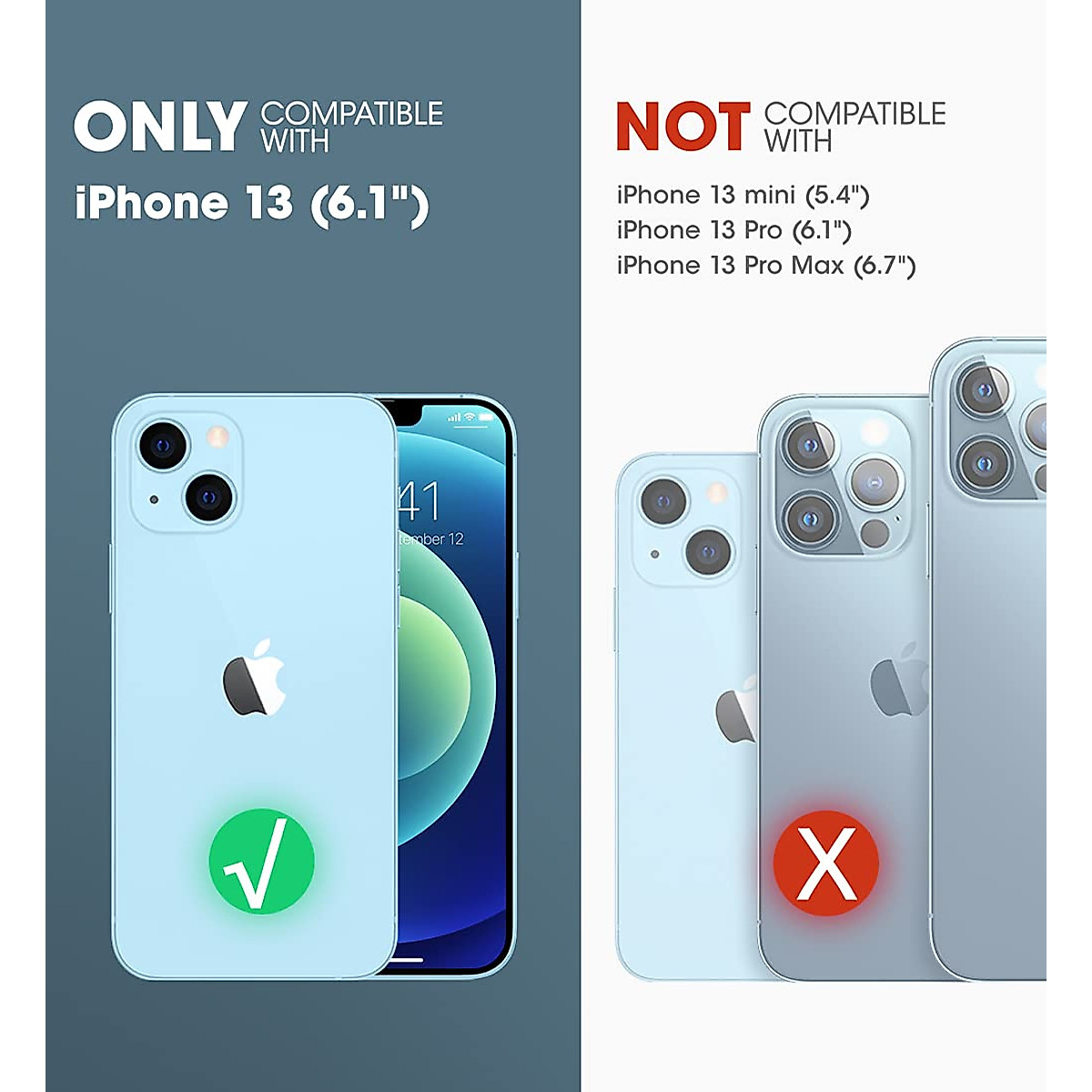 SUPCASE Unicorn Beetle Style Series Case for iPhone 13 (2021 Release) 6.1 Inch, Premium Hybrid Protective Clear Case (Black)