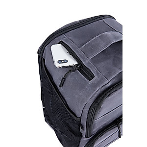 Evolutionize EDC Meal Prep Backpack Full Meal Management System - Holds 6 Meals - Includes Portion Control Meal Prep Containers + Ice Pack (BACKPACK - 6 Meal, Grey (Waxed Canvas))