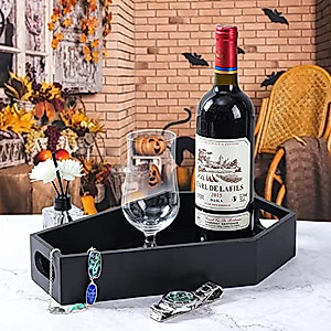 Goargif Coffin Tray,Wood Coffin Tray,Coffin Shape Serving Tray,Spooky Black Goth Decor Tray,Goth Candy Tray,Halloween Creepy Goth Decor Tray,Coffin Shelf,Black Goth Decor Tray,Goth Home Decor