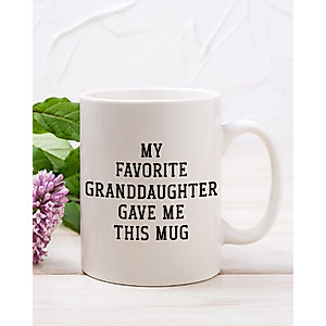 KAAYEE Grandma Gifts & Grandpa Gifts from Granddaughter, Chrismas Mothers day Birthday Gifts for Grandma, Gifts for Grandpa Fathers Day, My Favorite Granddaughter Give Me This Mug
