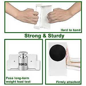 Wall Mount for Xbox Series S (Mount The Console & Accessories on Wall Near or Behind TV Left/Right), Wall Shelf Bracket Kit for XSS System