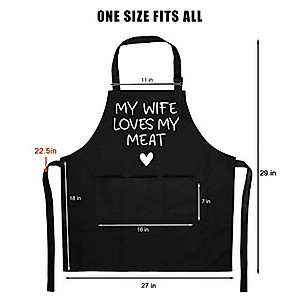 Fairy's Gift Funny Husband Apron - Mens Naughty Anniversary, Fathers Day, Birthday Gifts for Husband - Naughty Gifts for Him, Husband Gifts from Wife - Best Husband Anniversary, Manly Gifts for Men