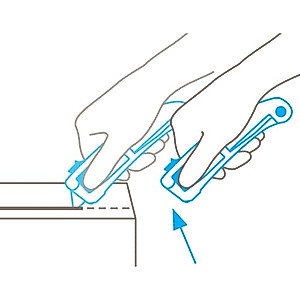 Martor 10130610.02 Maxisafe 3 Slider Polycarbonate Retractable Safety Cutter/Knife with Blunted Tip