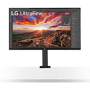 LG 32UN880-B 32 inch Ultrafine Display Ergo Stand UHD 4K HDR10 Monitor Bundle with Deco Gear HDMI Cable 2 Pack + Gamer Surface Mousepad + Screen Cloth