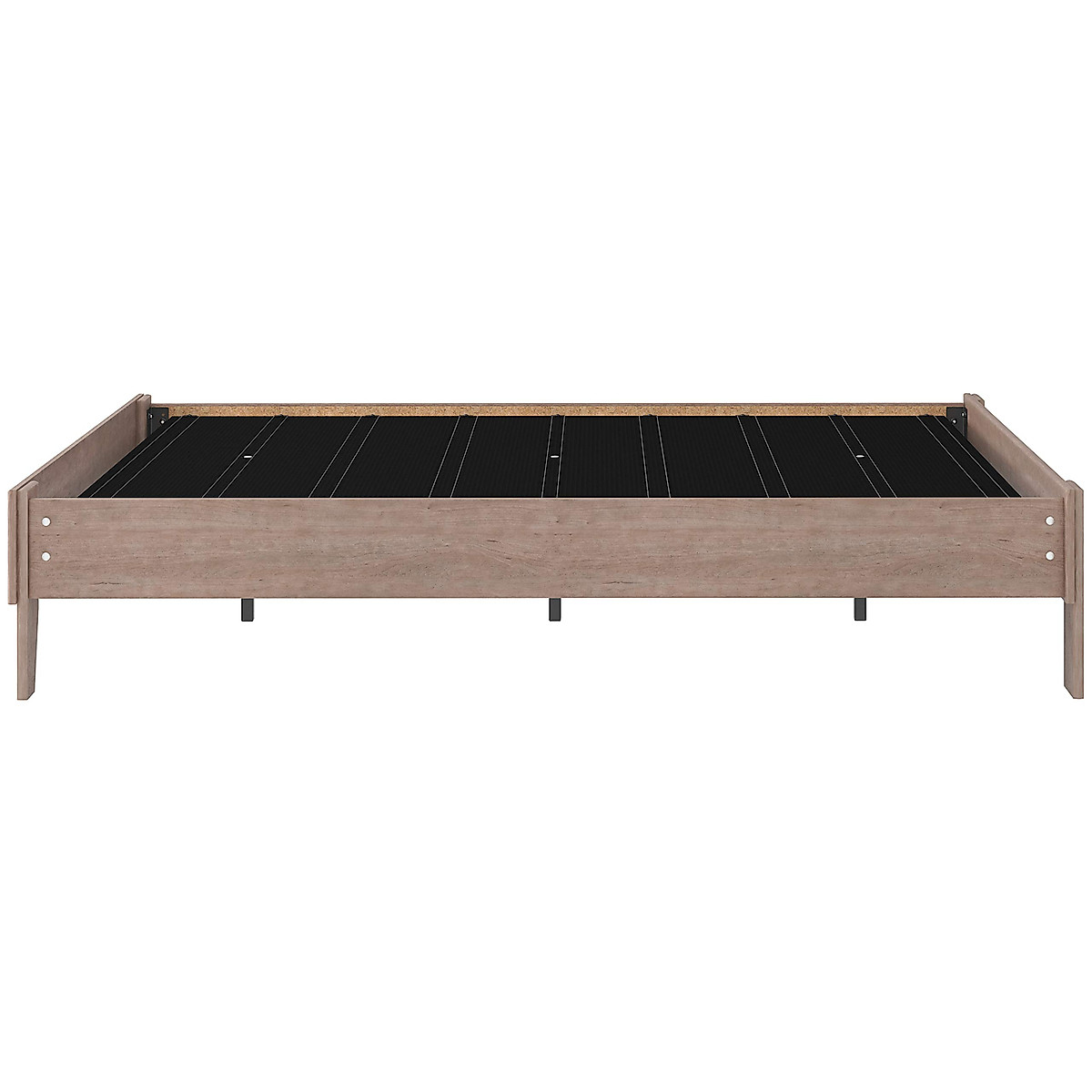 Signature Design by Ashley Flannia Modern Platform Bed, Full, Grayish Brown