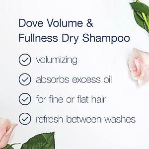 Dove Dry Shampoo Volume and Fullness 3 Count Hair Treatment for Oily Hair, Cleansing Hair Volumizer 5 oz