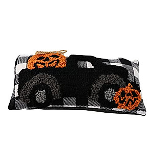 Mud Pie Halloween Mini Hook Pillow, 1 Count (Pack of 1), Truck